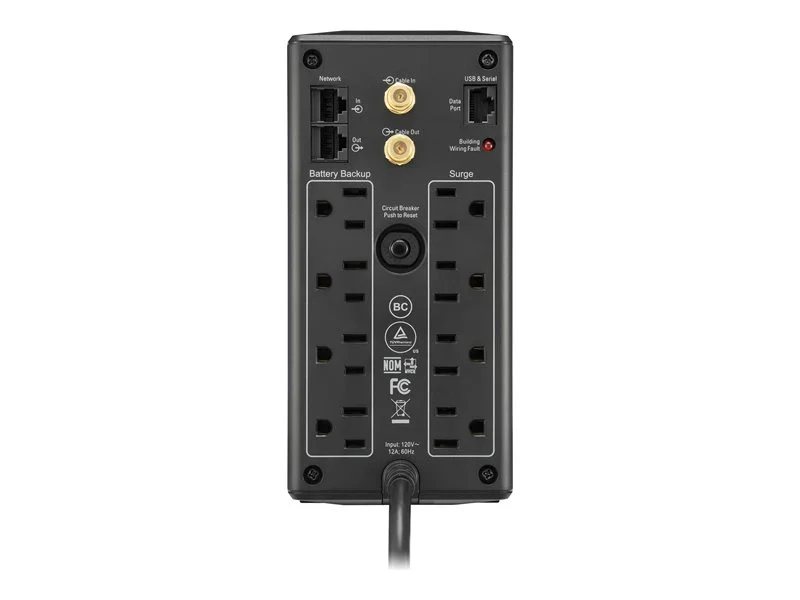 APC Back-UPS 850, Compact Tower, 850VA, 120V, AVR, LCD, 8 NEMA outlets ...