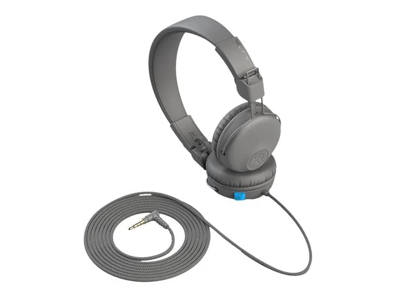 JLab JBuddies Learn On-Ear Wired Headphones with retractable boom mic ...
