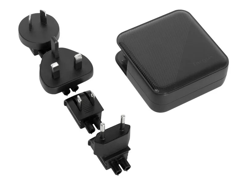 Targus power adapter - GaN - 2 x USB-C, 2 x 9 pin USB Type A - 100 Watt ...