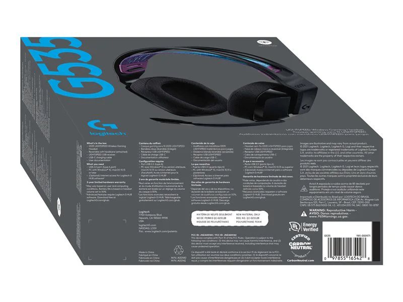Logitech G G535 LIGHTSPEED Wireless Gaming Headset - Black | 78376425 ...