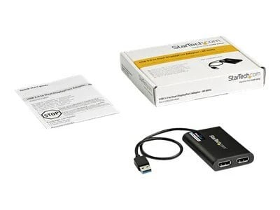 USB 3.0 to Dual DisplayPort Adapter 4K 60Hz, DisplayLink Certified ...