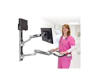 Ergotron LX Wall Mount System with Small CPU Holder - system unit ...
