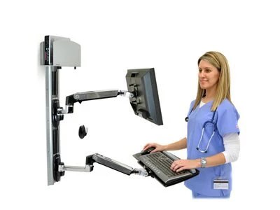 Ergotron LX Wall Mount System - mounting kit - polished aluminium ...