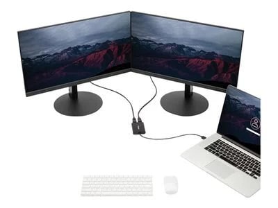 USB 3.0 to Dual DisplayPort Adapter 4K 60Hz, DisplayLink Certified, Video Converter with ...